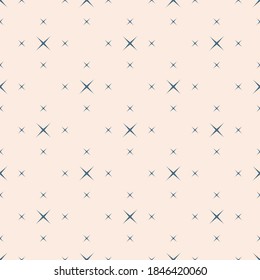 Vector Minimalist Seamless Pattern Small Crosses Stock Vector (Royalty ...