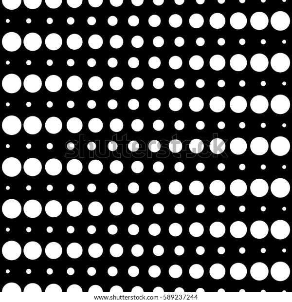 Raster Monochrome Seamless Pattern Different Sized Stock Illustration ...