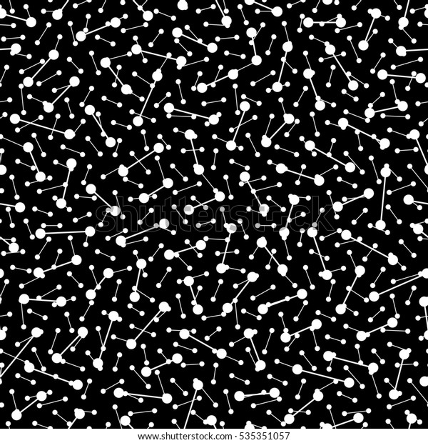 Raster Monochrome Seamless Pattern White Linear Stock Illustration ...