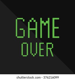 Interlaced Old Computer Game Over Screen Stock Vector (Royalty Free ...