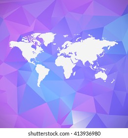 Raster Polygon World Map Background Can Stock Illustration 413936980 ...