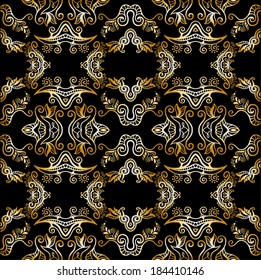 Raster Seamless Pattern Hand Drawn Sketch Stock Illustration 184410146 ...