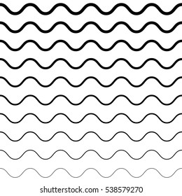Vector Seamless Pattern Horizontal Wavy Lines Stock Vector (Royalty ...