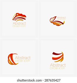 Raster Version Abstract Geometric Logo Design Stock Illustration ...