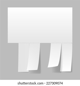 Blank Sheet Paper Advertising Cut Slips: เวกเตอร์สต็อก (ปลอดค่า ...