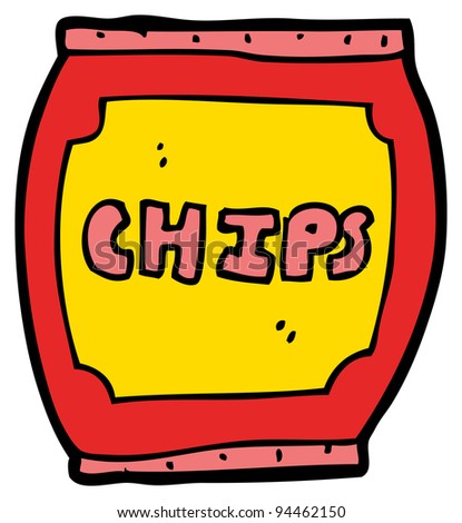 Raster Version Cartoon Chips Packet Ilustración de stock94462150 ...