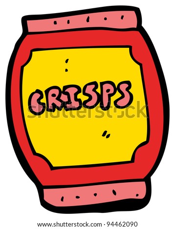 Raster Version Cartoon Crisp Packet Stock Illustration 94462090 ...