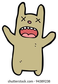 Raster Version Cartoon Dead Rabbit Stock Illustration 94389238 ...
