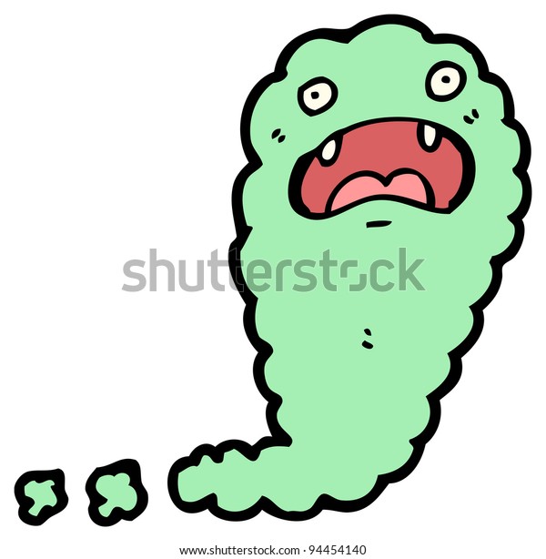 Raster Version Cartoon Green Ghost Stock Illustration 94454140