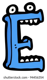 Raster Version Cartoon Letter E Stock Illustration 94456354 | Shutterstock