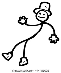 Stick Figure Illustration Busy Stick Man: illustrazione stock 185062979 ...