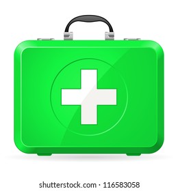 Green First Aid Kit Illustration On Stock Vector (Royalty Free) 115615168