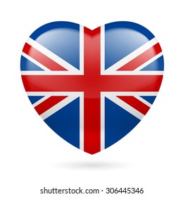 Uk Flag Heart Shape British Flag Stock Vector (Royalty Free) 688548244