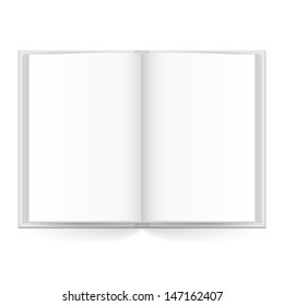 Raster Version Open Book White Pages Stock Illustration 147162407 ...
