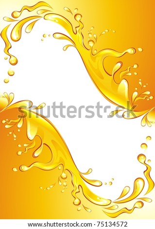 Raster Version Orange Juice Frame Stock Illustration 75134572 ...