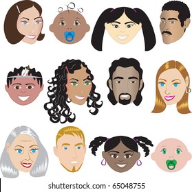 Group Working People Business Men Avatar Stock Vector (Royalty Free ...