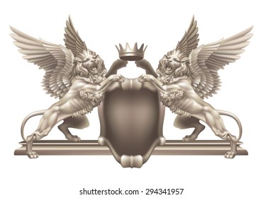 517 Two Tailed Lion Images, Stock Photos & Vectors | Shutterstock