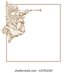 Angel Pipe Two Colors Corner Vignettes Stock Vector (Royalty Free ...