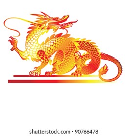 Raster Version Vector Chinese Dragon Color Stock Illustration 90766478 ...