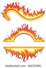 Burning Shield Form Frame Stock Vector (Royalty Free) 486179275