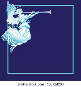 Angel Pipe Two Colors Corner Vignettes Stock Vector (Royalty Free ...