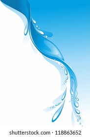 Clear Water Pouring Down Isolated On Stock Vector (Royalty Free ...
