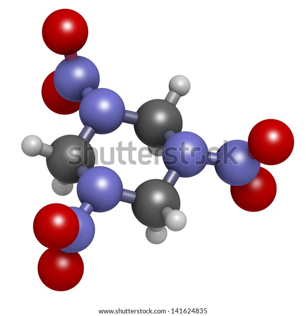 Rdx Cyclonite Hexogen Explosive Molecule Chemical Stock Illustration ...