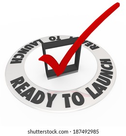 Ready Launch Words Checklist Mark Box Stock Illustration 187492985 ...