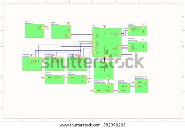 「Real Electronic Embedded System Concept Block」のイラスト素材 382398283 ...