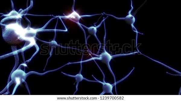 Real Neuron Synapse Network Red Electric Stock Illustration 1239700582 ...