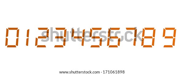 Realistic 3d Render Digital Numbers Stock Illustration 171061898 ...