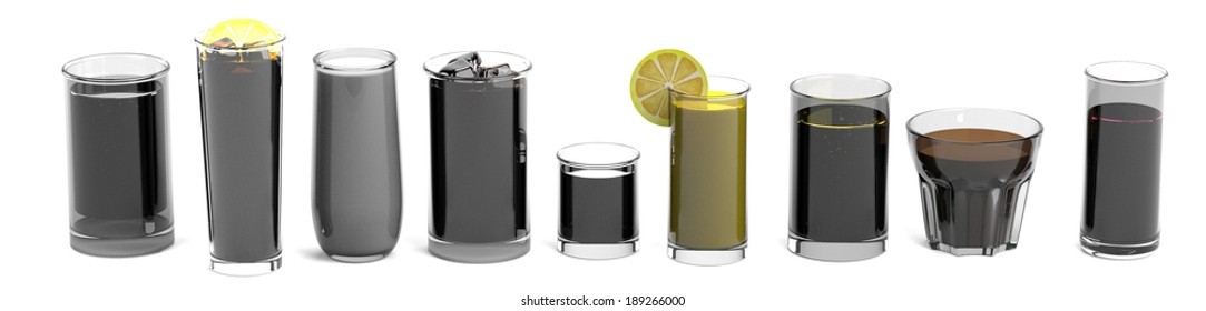 Realistic 3d Render Drinks Stock Illustration 189266000