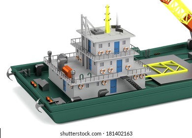 Realistic 3d Render Floating Crane Stock Illustration 181402163 ...