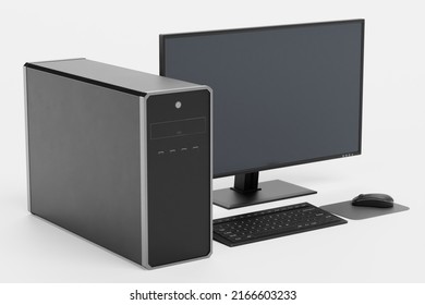 Realistic 3d Render Personal Computer Stock Illustration 2166603233 ...