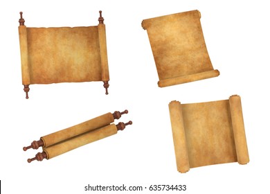 Realistic 3d Render Scrolls Stock Illustration 635734433 | Shutterstock