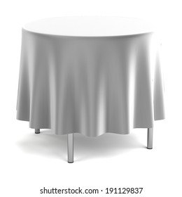 Vector White Empty Rectangular Table Tablecloth Stock Vector (Royalty Free) 1053904592 ...