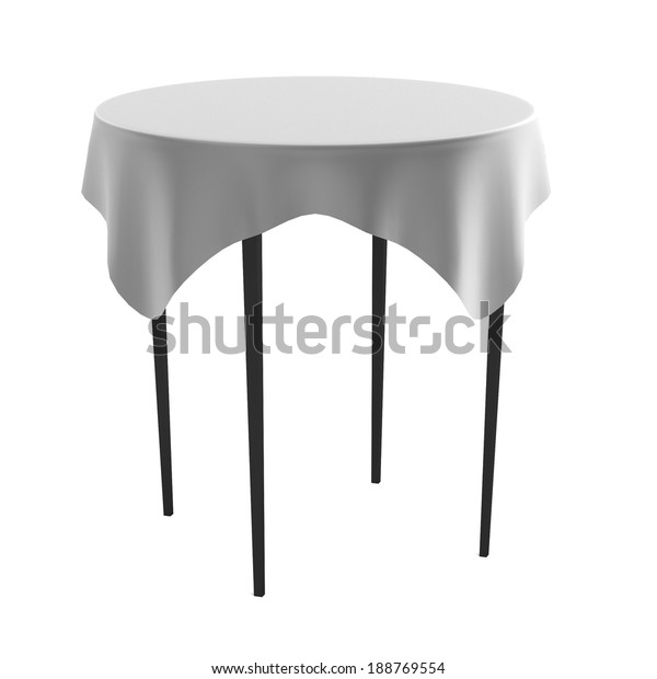 Realistic 3d Render Table Tablecloth Stock Illustration 188769554 ...