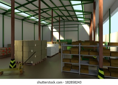 Realistic 3d Render Warehouse Stock Illustration 182858243 | Shutterstock