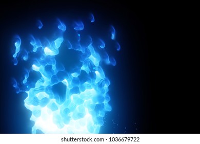 Realistic Blue Fire Cgi Flame Animation Stock Illustration 1036679722 ...