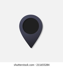 Embossed Map Notification Icon White On Stock Illustration 1544390441