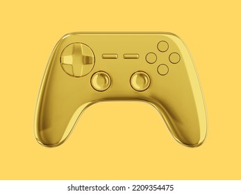 Realistic Console Game Controller Gold Isolated Stock Illustration ...