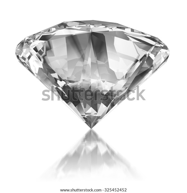 Realistic Diamond Low Angle View Isolated Stock Illustration 325452452 ...