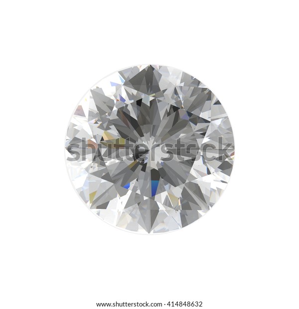 Realistic Diamond Top View Caustic Isolated 스톡 일러스트 414848632