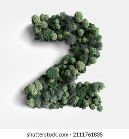 Realistic Forest Numbers Natural Ecologic Numbers Stock Illustration ...