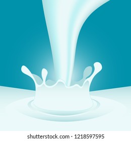 Realistic Milk Splashes Gradient Background Stock Illustration ...