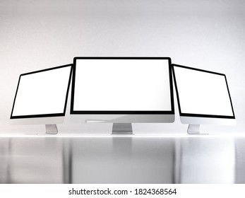 Realistic Personal Computer 3d Illustration Preview Stock Illustration ...