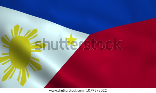 Realistic Philippines Flag Stock Illustration 1079878022 | Shutterstock
