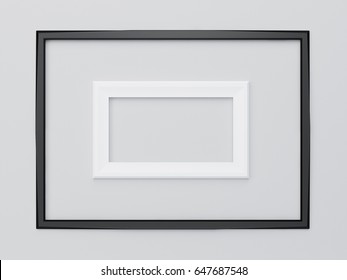 Realistic Picture Frames Render Illustration Stock Illustration ...