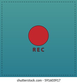 Rec Simple Flat Button Red Illustration Stock Illustration 591603917 ...