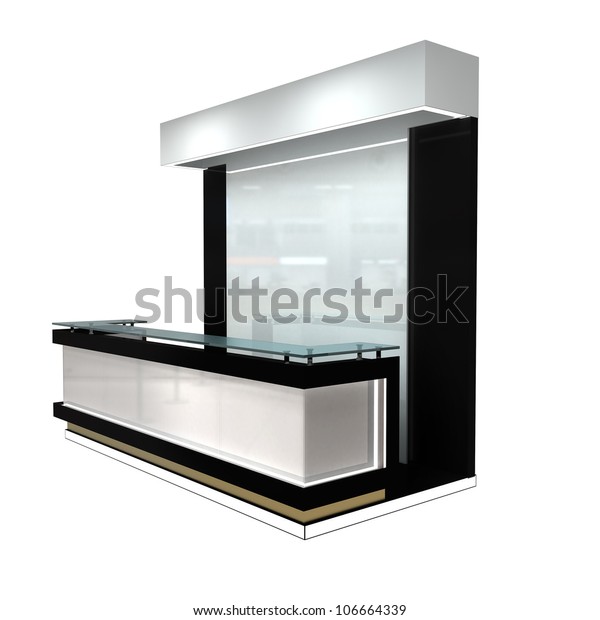 Reception Counter Stand Stock Illustration 106664339
